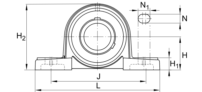 UCP 204 Pillow Block Bearing - UCP204 20x127x65mm